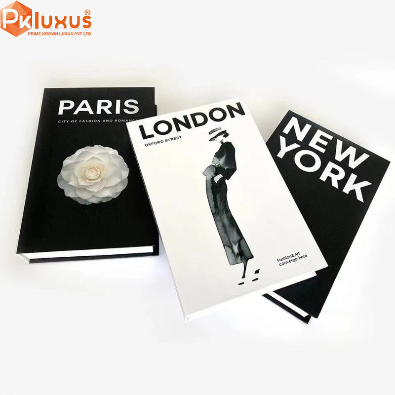 Set of 3 Decorative Fashion Books By PK LUXUS™